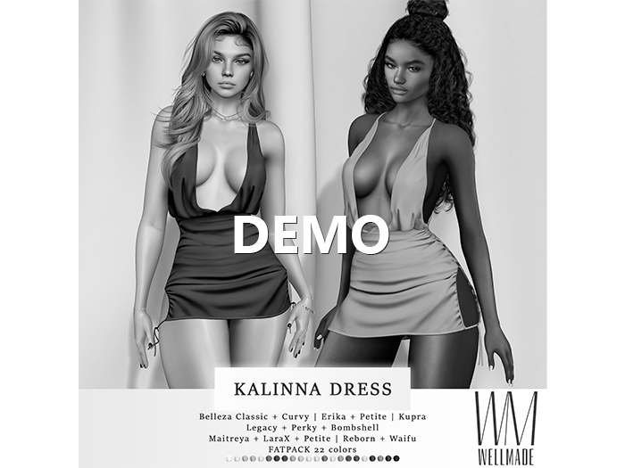 Second Life Marketplace - [WellMade] Kalinna Dress DEMO